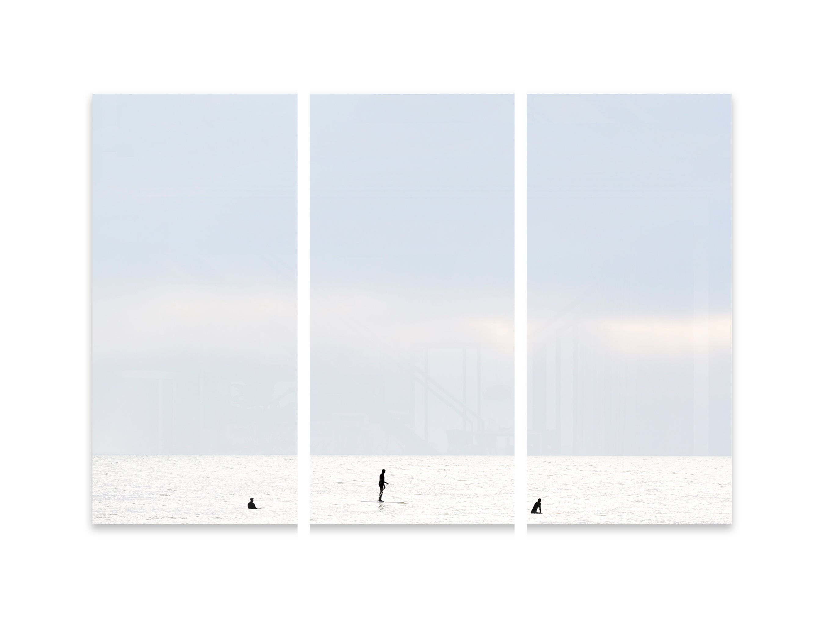 Triptych Art Print by Cattie Coyle Photography: Surfing No. 3